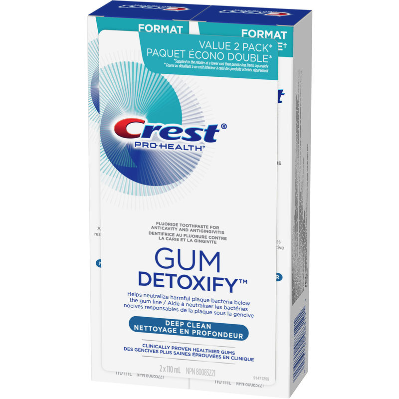 Crest Pro Health Gum Detoxify Deep Clean Toothpaste 2x110mL Twin Pack ...