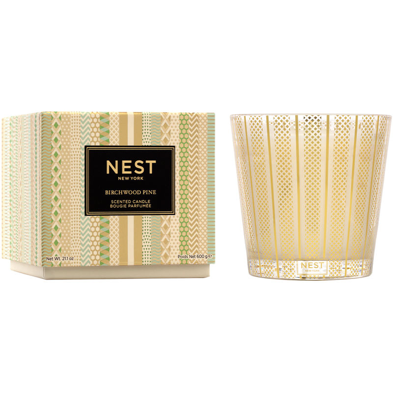 NEST Fragrances Birchwood Pine 3-Wick Candle 600 g - CTC Health