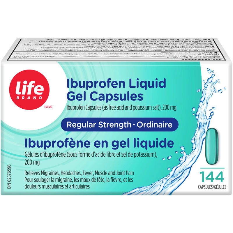Life Brand LB Ibuprofen Liquid Capsule 144 Count - CTC Health