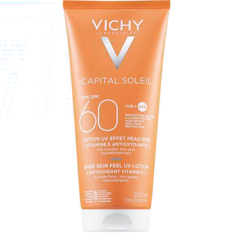 Vichy Sunscreen for Face & Body, Capital Soleil Bare Skin Feel UV ...