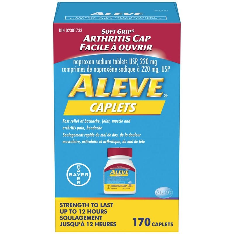 ALEVE Pain Relief Caplets With Easy Open Soft Grip Arthritis Cap, Up To ...