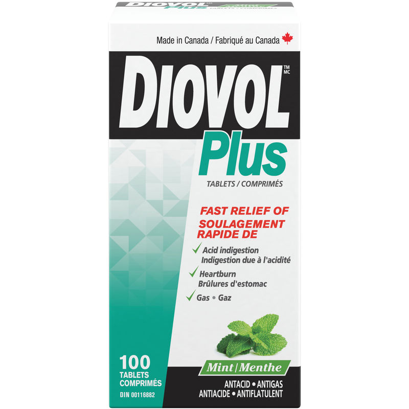 Diovol Plus Mint Tablets 100 TAB - CTC Health