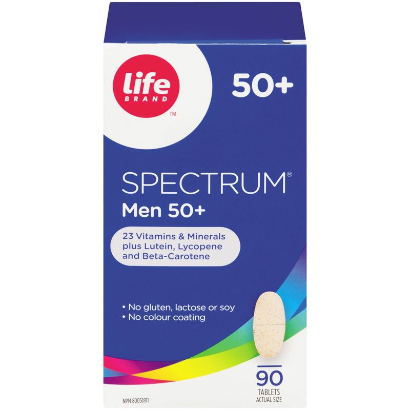 Life Brand Spectrum Multivitamin Men 50+ 90 TAB - CTC Health