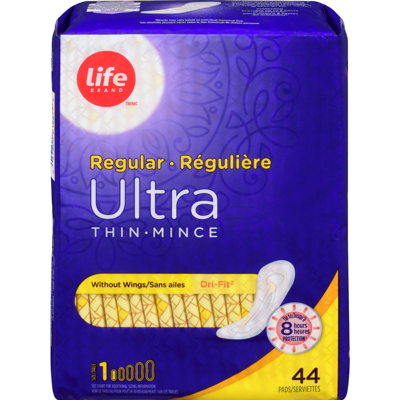 Life Brand Ultra Thin Regular Without Wings - 44 PCS - CTC Health