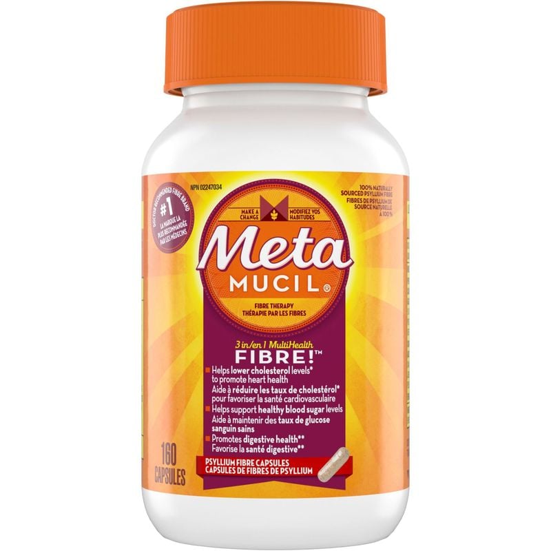 Metamucil 3 In 1 MultiHealth Fibre Capsules, 160 Count - CTC Health
