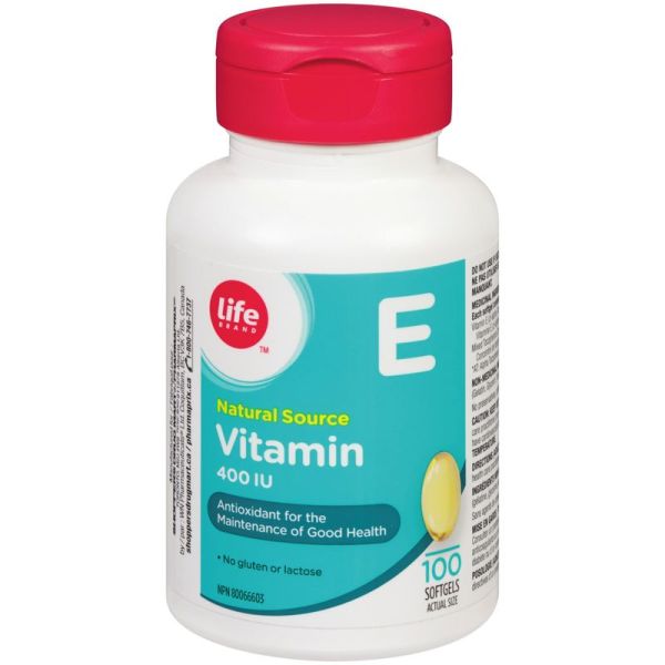 Life Brand Vitamin E 400 IU 100 Capsules - CTC Health