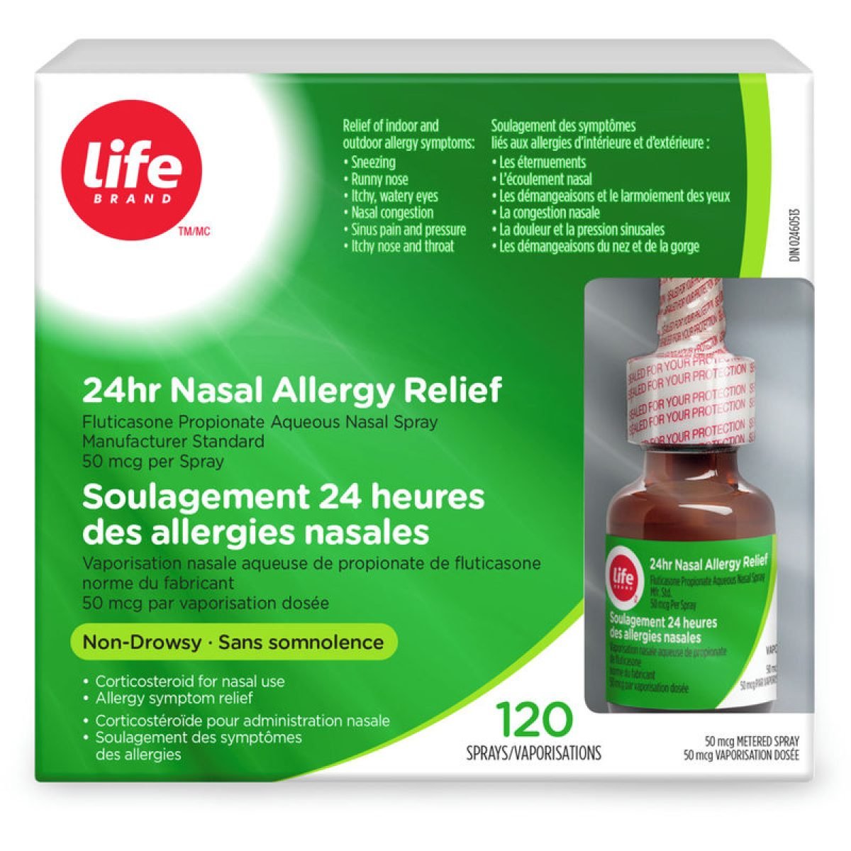 Life Brand 24Hr Nasal Allergy Relief Spray CTC Health