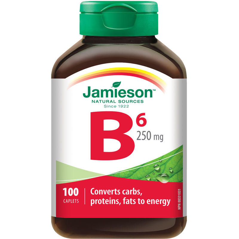 Jamieson Vitamin B6 250 mg (Pyridoxine) 100 Count - CTC Health