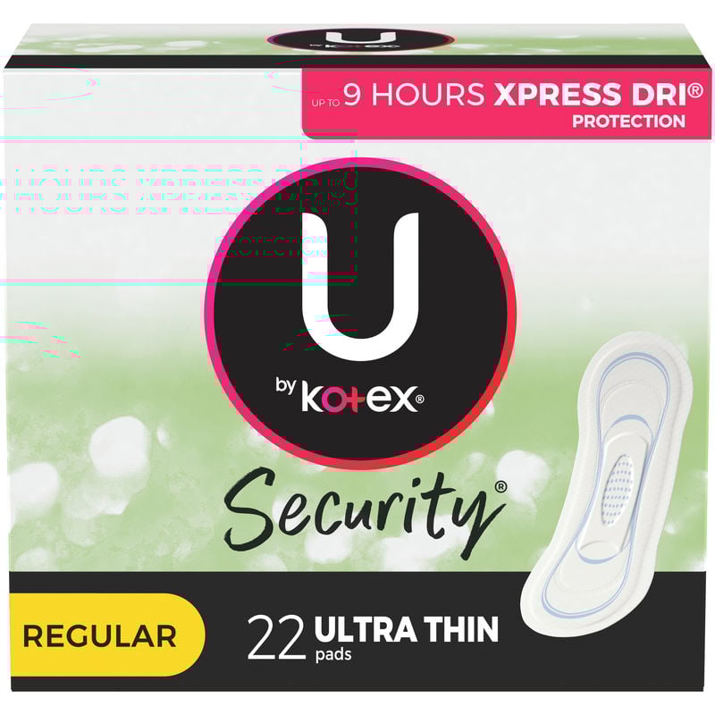 U by Kotex Security Ultra Thin Pads, Regular - CTC Health
