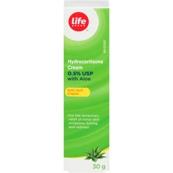 Life Brand Hydrocortisone 0.5% Cream with Aloe - 30g - CTC Health