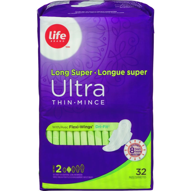 Life Brand Ultra Thin Long Super With Flexi-Wings 32 PK - CTC Health