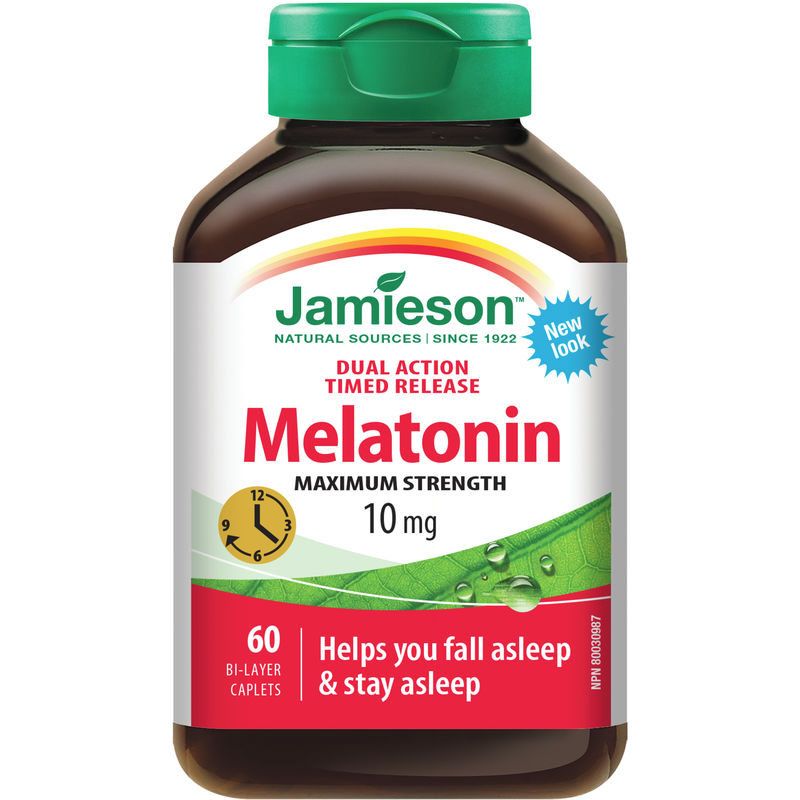 Jamieson Melatonin Maximum Strength Timed Release Dual Action Bi-Layer ...