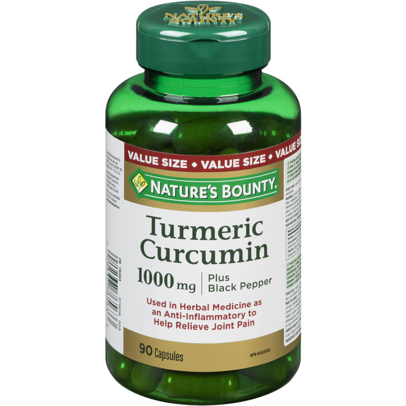 Natures Bounty Turmeric Curcumin Plus Black Pepper Pills, Herbal Health ...