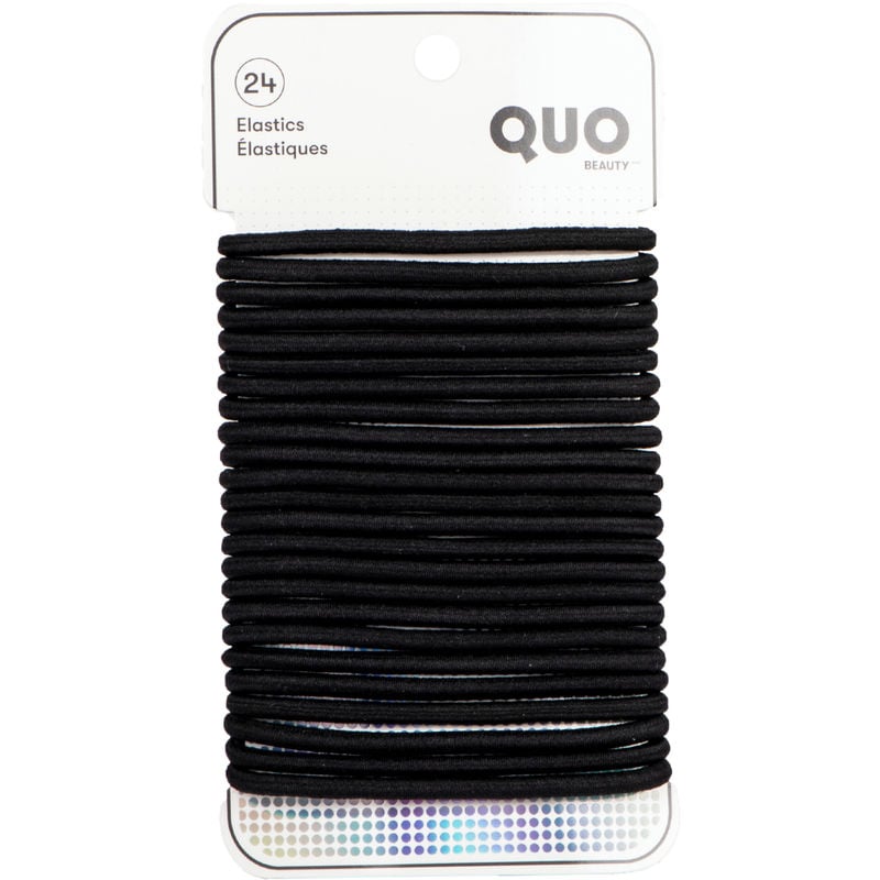 Quo Beauty 24pk Thick Elastics - Black - CTC Health