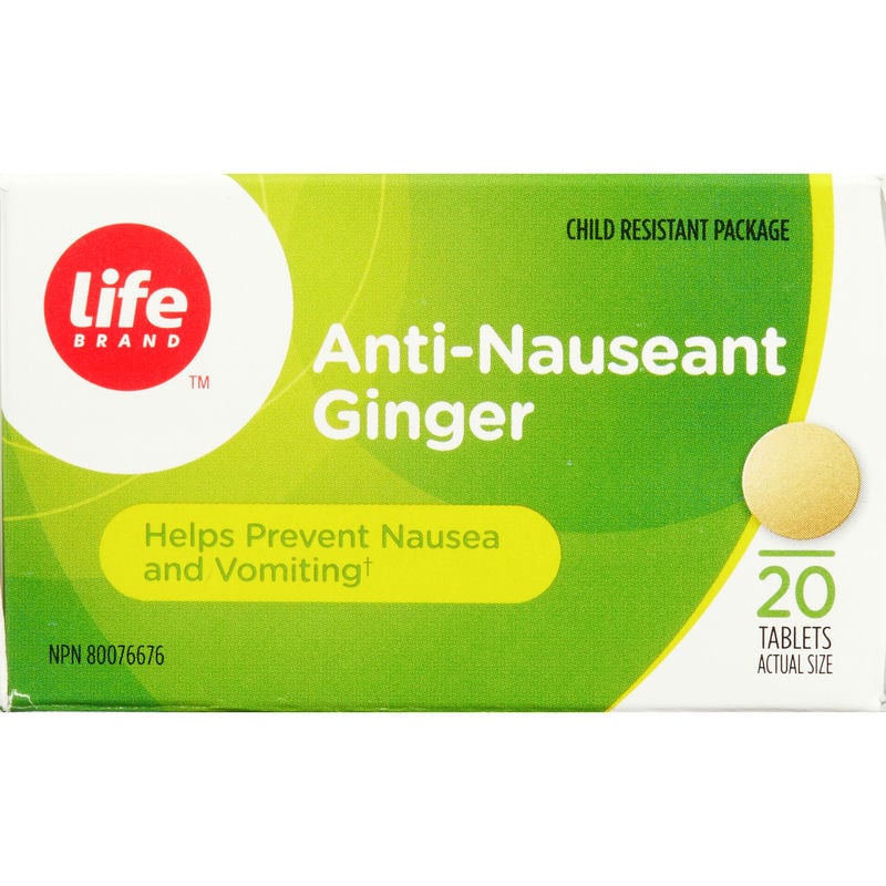 Life Brand Ginger Anti-Nauseant Tablets 500mg - CTC Health