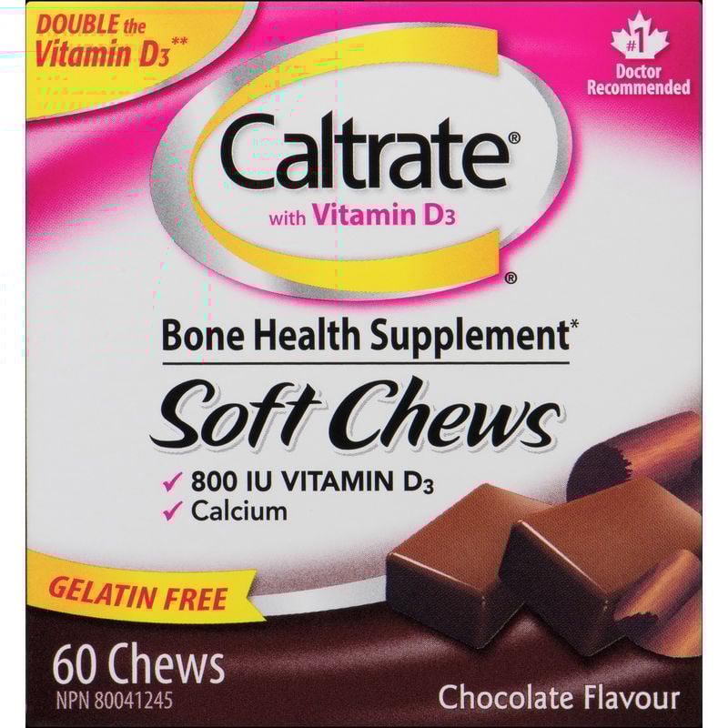 Caltrate Calcium & Vitamin D3 Bone Health Supplement Soft Chews ...