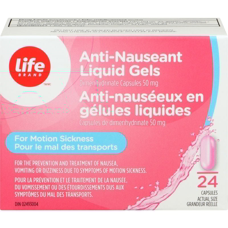 Life Brand LB Anti Nauseant Liquid Gel 24 Capsules - CTC Health