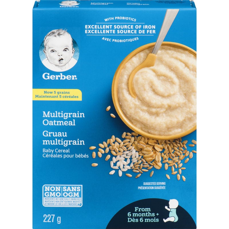 GERBER Stage 2 Multigrain Oatmeal Baby Cereal 227g - CTC Health