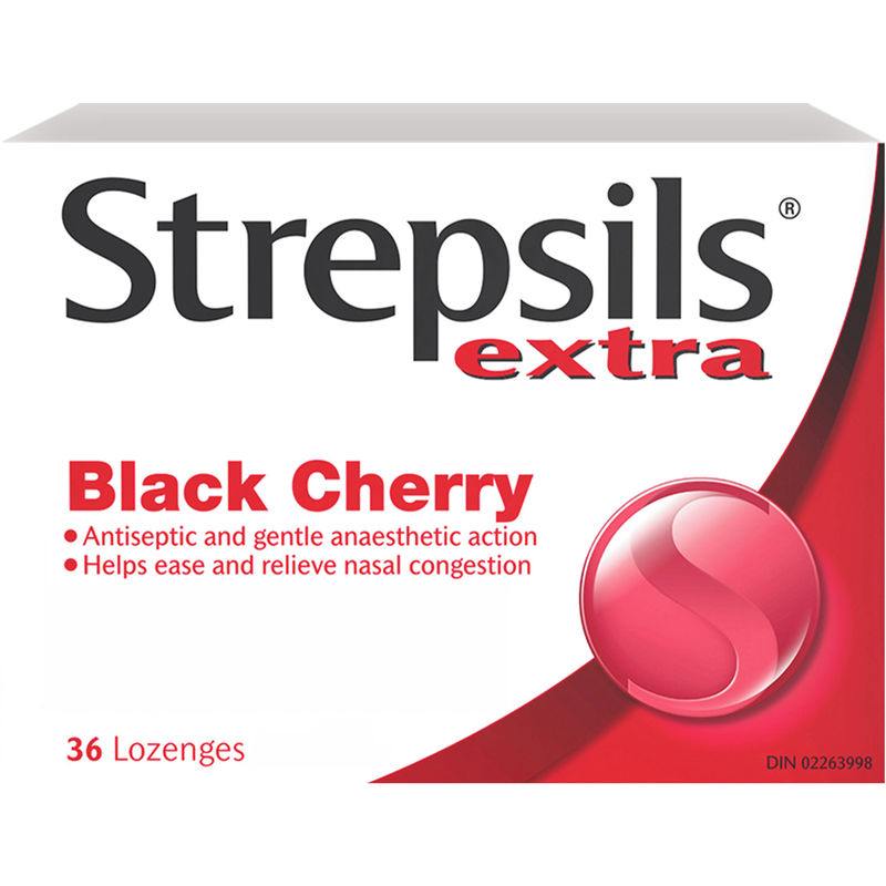 Strepsils Extra Black Cherry Lozenges, 36 ct - CTC Health