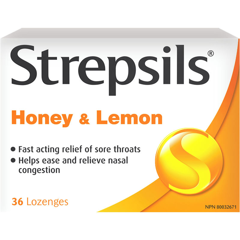 Strepsils Honey & Lemon Lozenges, 36 ct - CTC Health