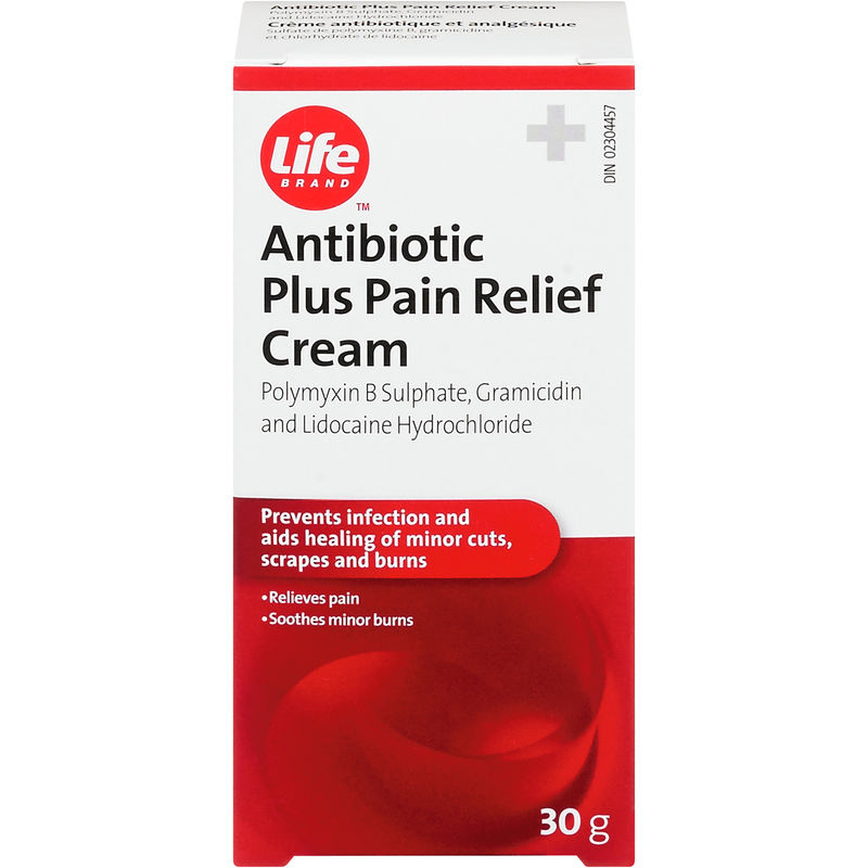 Life Brand Antibiotic Cream Plus Pain Relief 30 g - CTC Health