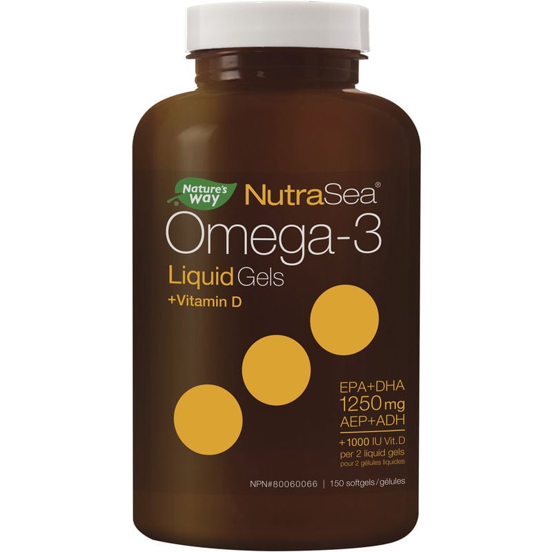 NutraSea NutraSea+D Omega-3 Liquid Gels, Fresh Mint 150 Count - CTC Health