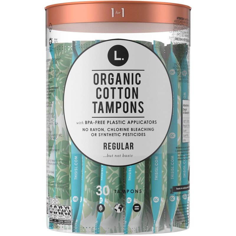 L. Organic Cotton Tampons Regular Absorbency - CTC Health
