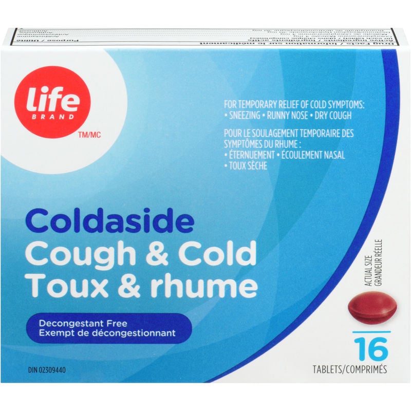 Life Brand LB Coldaside Cough N Cold 16 ea - CTC Health