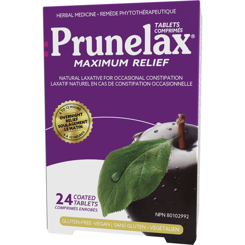 Prunelax Maximum Relief Tablets - Natural Laxative, 24 ct - CTC Health