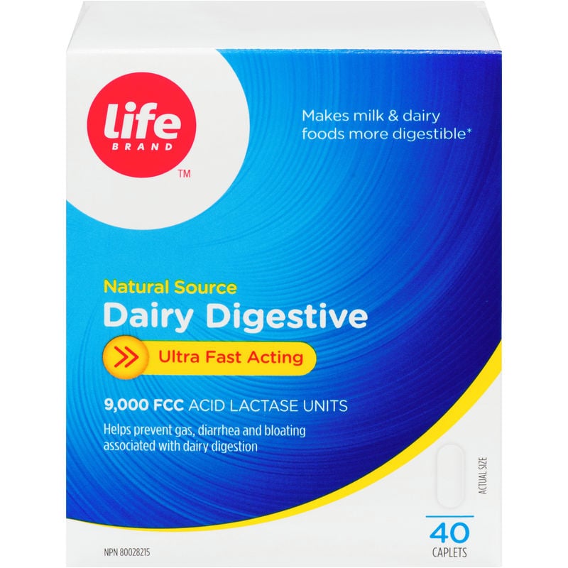 Life Brand Dairy Digestive Ultra Fast Acting 40 Count - CTC Health