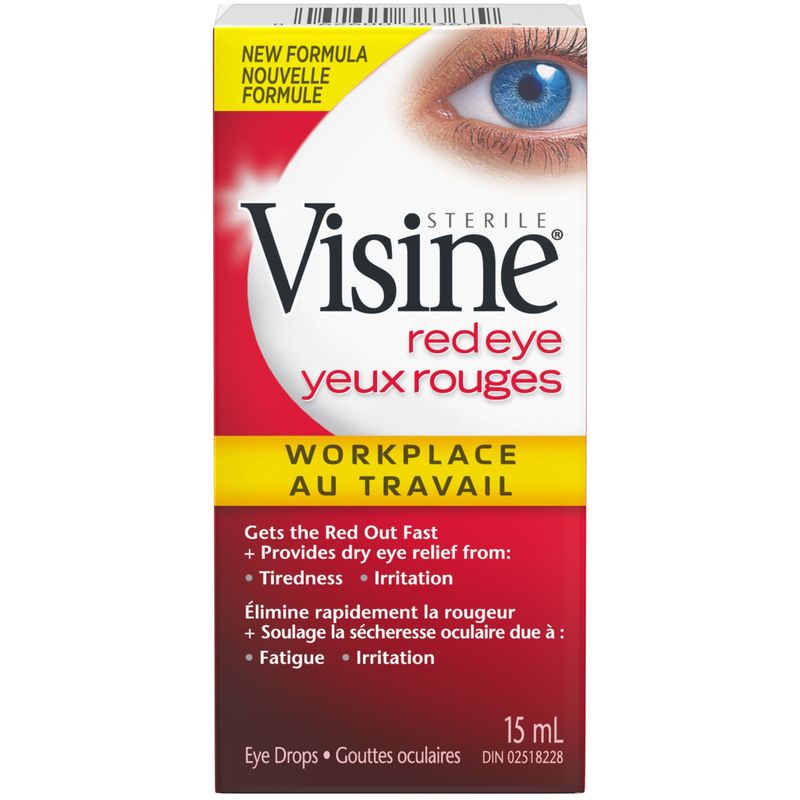 Visine Workplace Eye Drops - Relieve Red Eyes and Dryness Caused by Eye ...