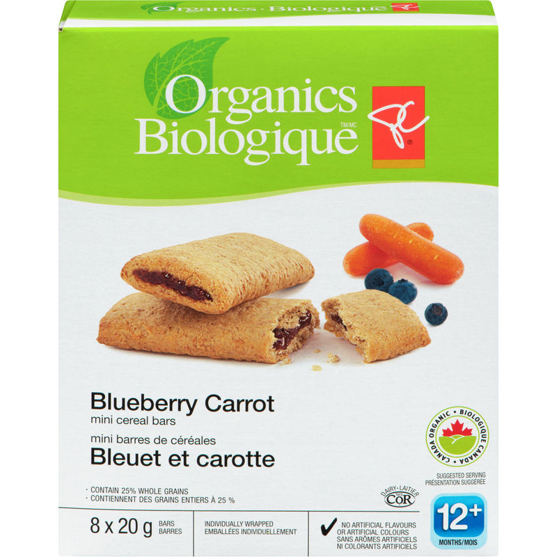 PC Organics PCO Cereal Bar Blueberry Carrot 8 ea - CTC Health