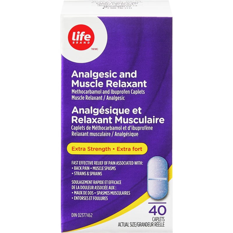 Life Brand ANALGESIC AND MUSCLE RELAXANT Caplets - 40 Count - CTC Health