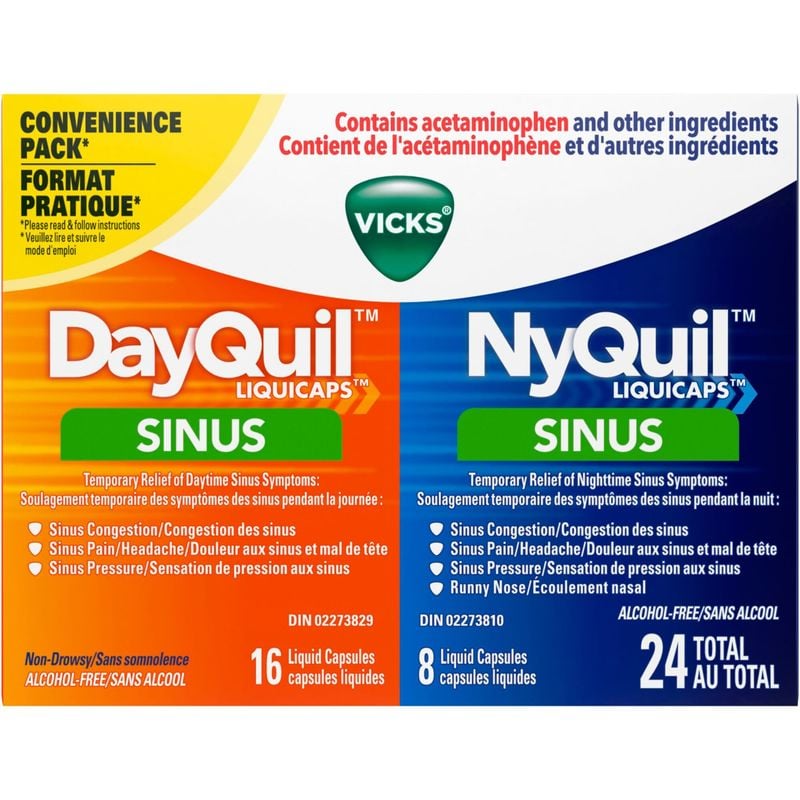 DayQuil/NyQuil Sinus Liquid Capsules - 24 Count - CTC Health