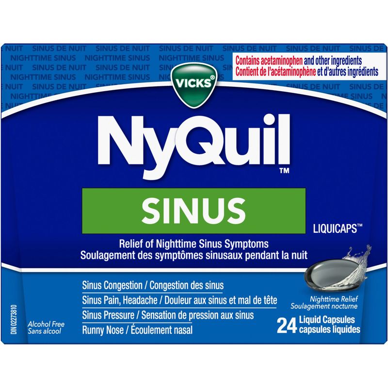 NyQuil Sinus Liquid Capsules, 24 Count - CTC Health