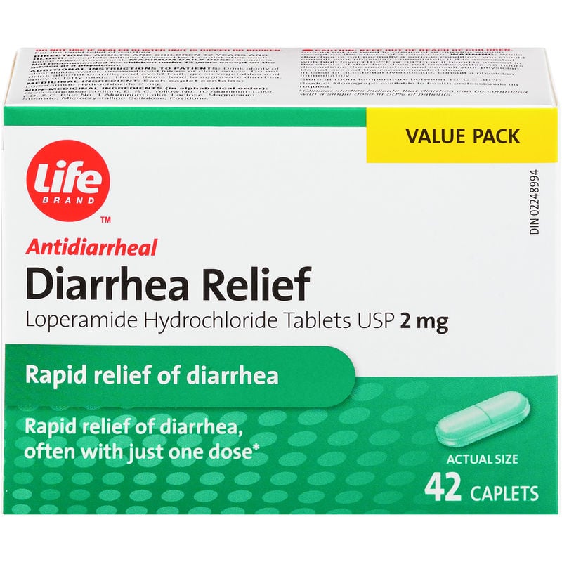 Life Brand DIARRHEA RELIEF Tablets - 42 Count - CTC Health