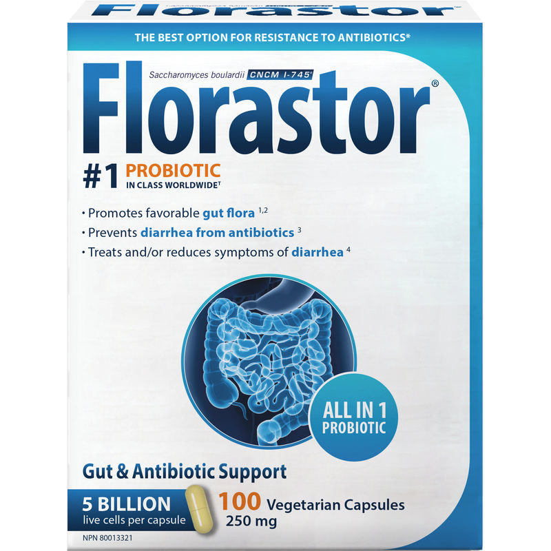 Florastor Probiotic, Daily Gut Health Support for the Whole Family, 100 ...