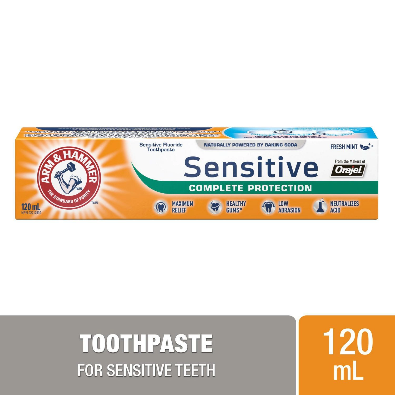 Arm & Hammer Sensitive Complete Protection Toothpaste, 120mL 120 mL ...