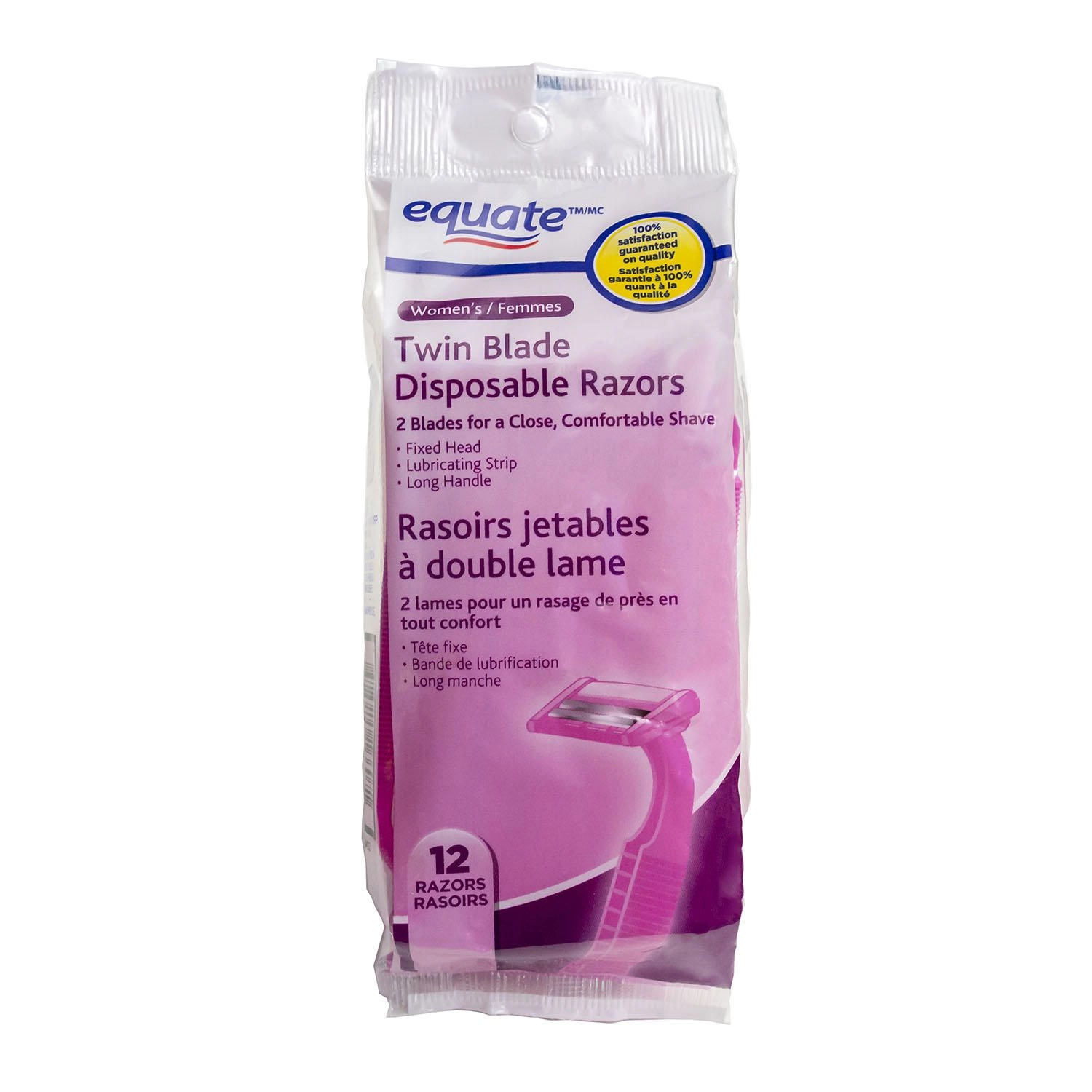 Equate Twin Blade Disposable Razors for Women 2 l - CTC Health