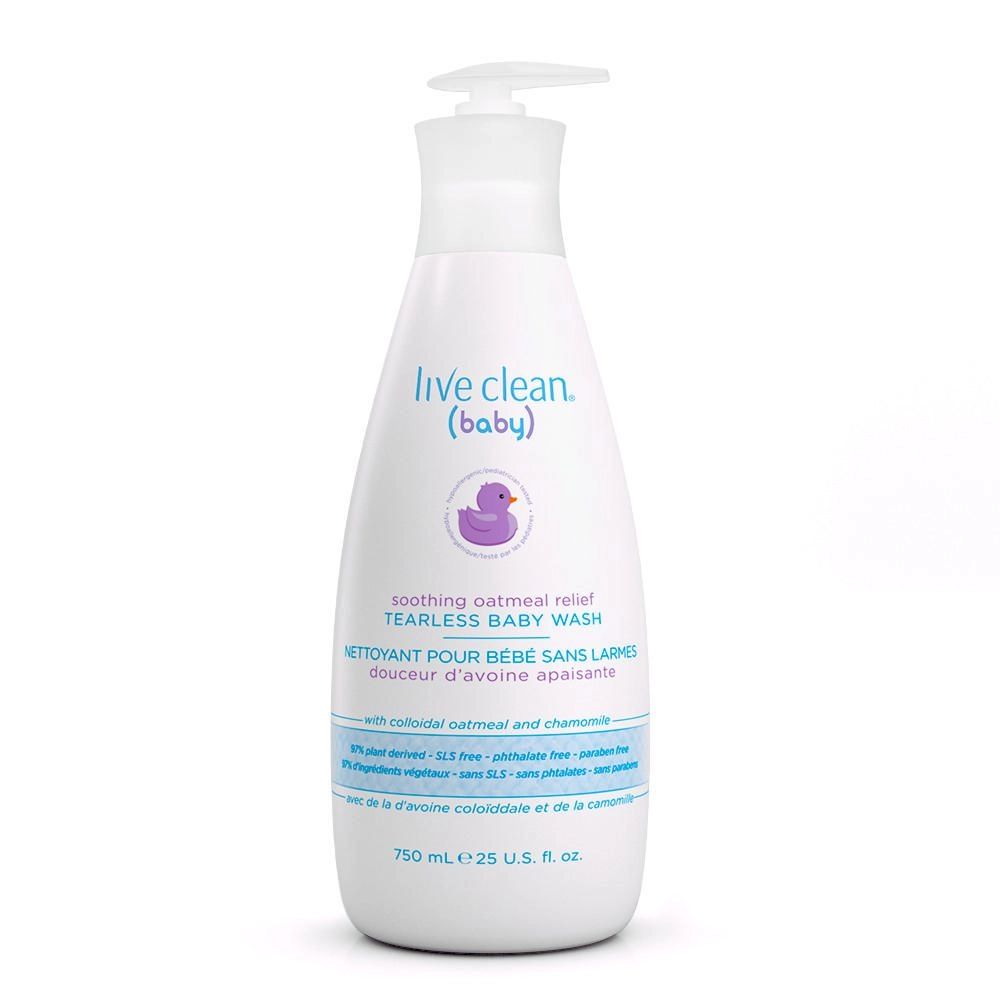 Live Clean Baby Soothing Oatmeal Relief Tearless Baby Wash 750ml 750 mL ...