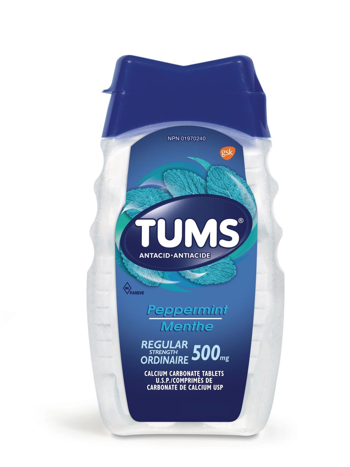 Tums Regular Strength 500mg Antacid for Heartburn Relief 500mg - CTC Health
