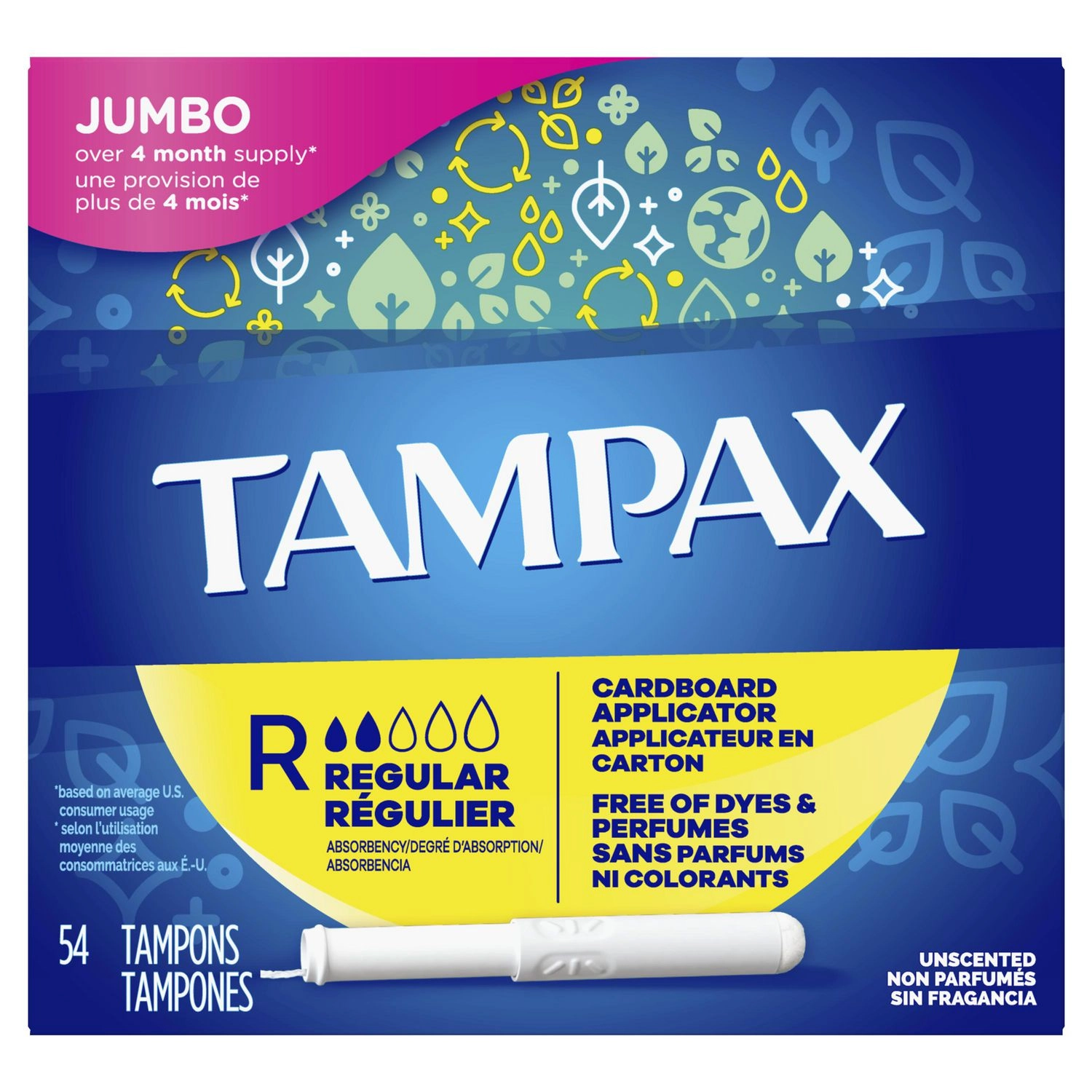 Tampax Cardboard Tampons Regular Absorbency - CTC Health