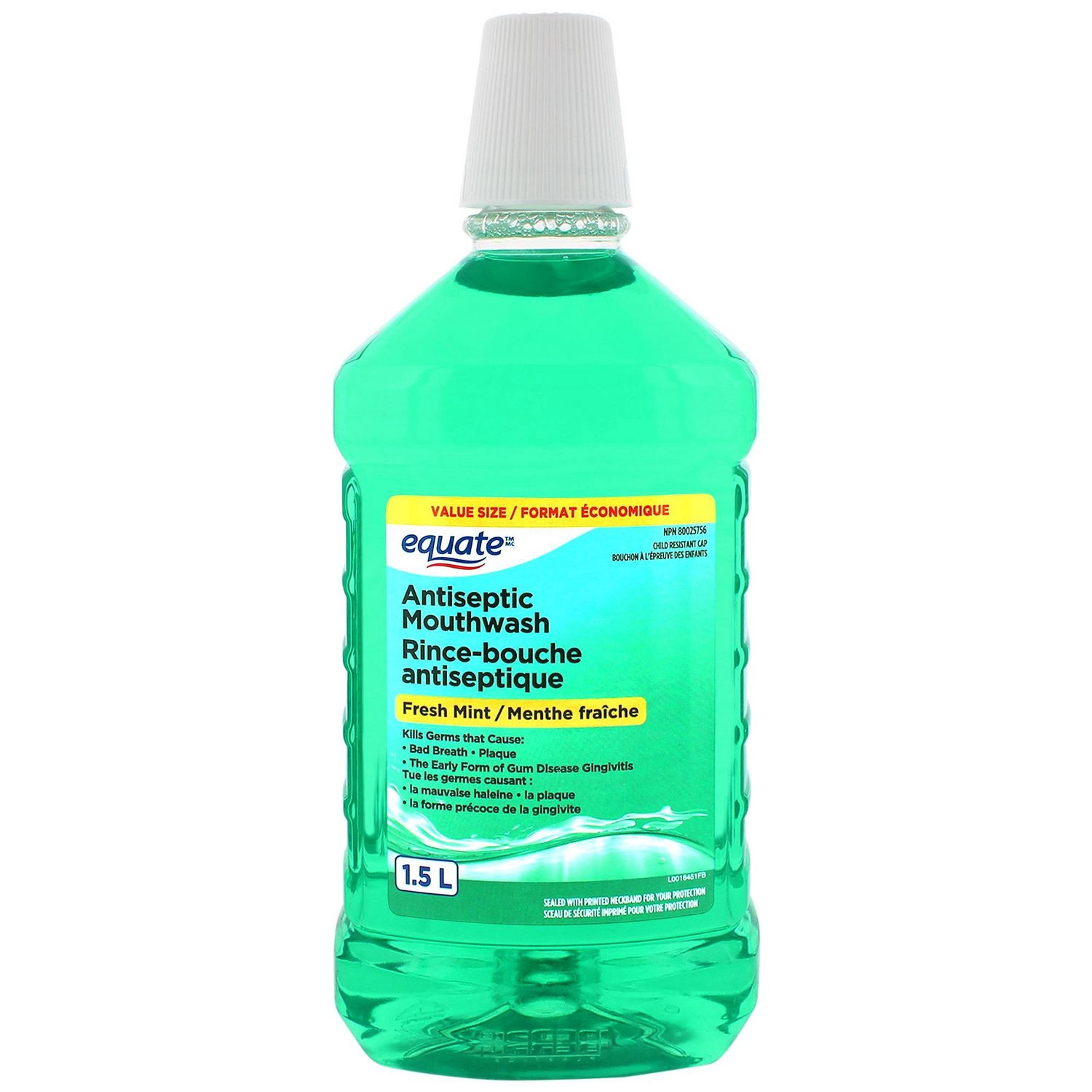Equate Antiseptic Mouthwash Fresh Mint 1.5 L - CTC Health