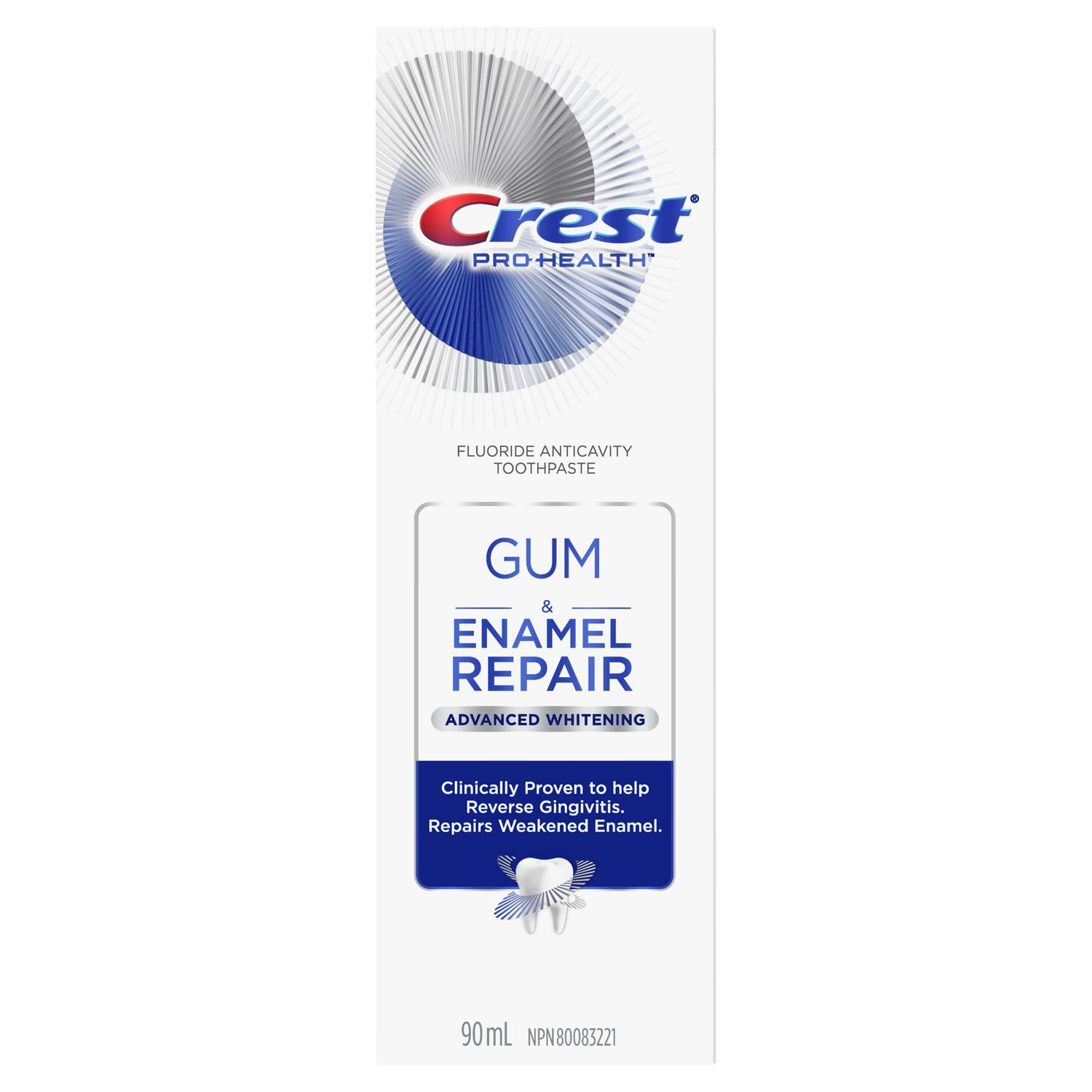 Crest Gum & Enamel Repair Toothpaste, Advanced Whitening 90 mL - CTC Health