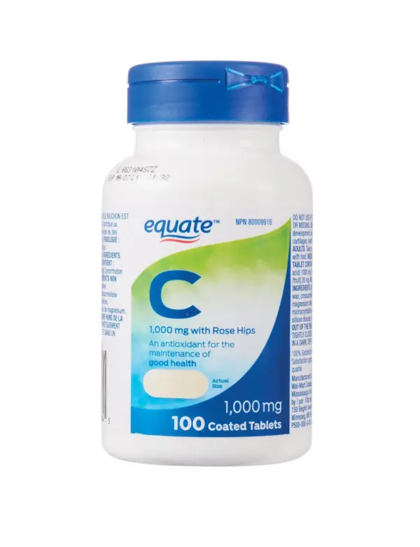 Equate Vitamin C-1000 mg with Rose Hips 1000 mg - CTC Health