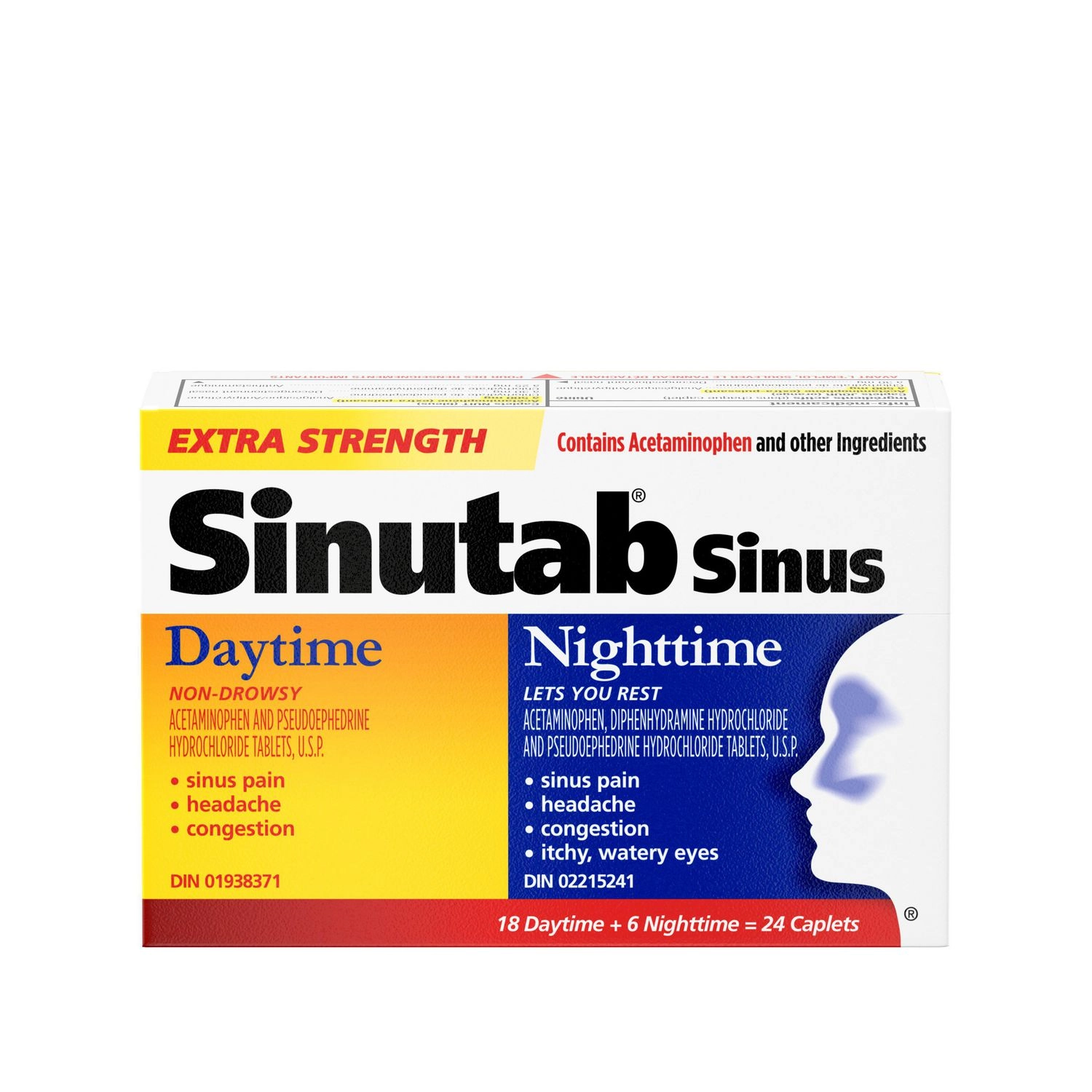SINUTAB® Extra Strength Sinus Caplets 24 Caplets - CTC Health