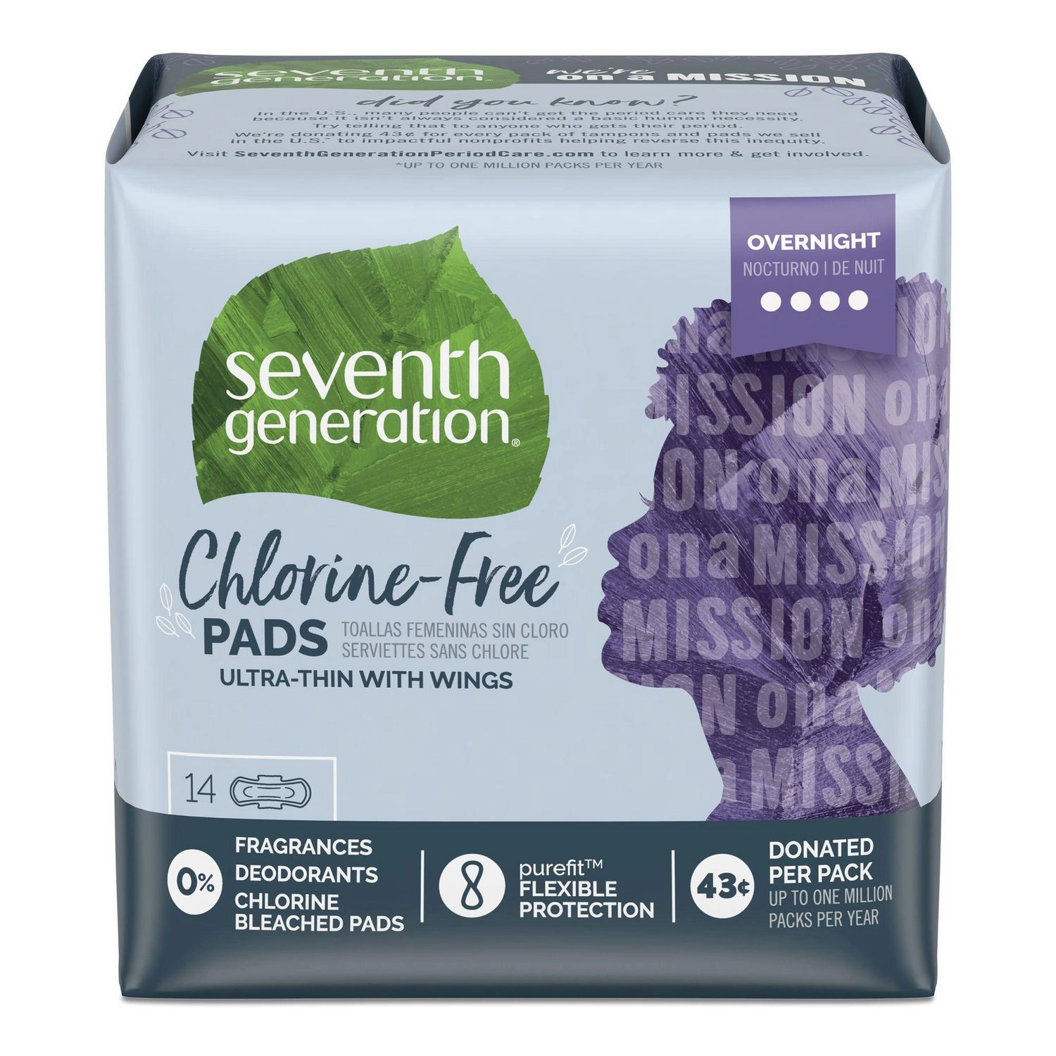 Seventh Generation Ultra Thin Overnight Pads - CTC Health