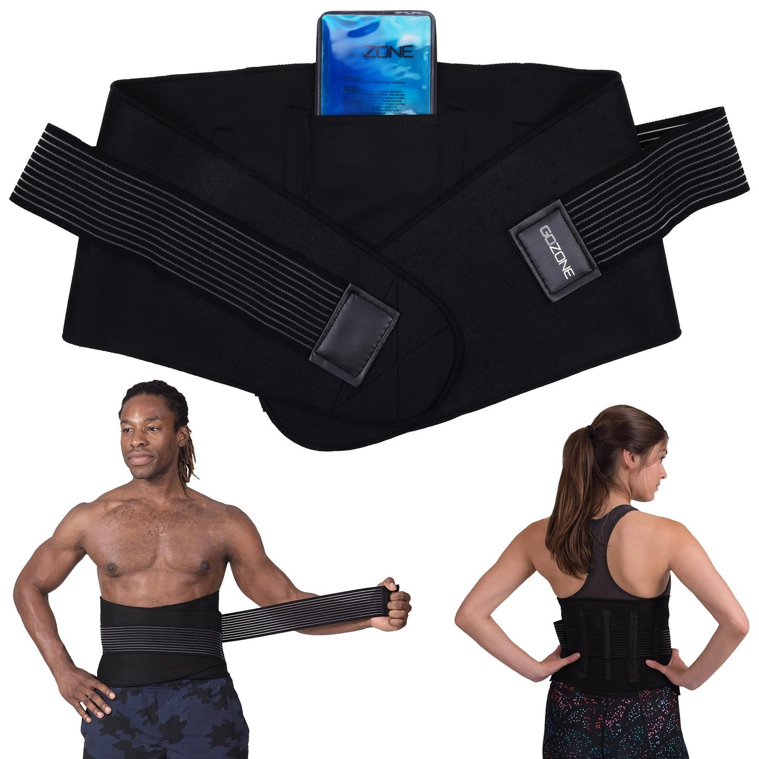 GoZone Hot/Cold Dual Back Support - Black - CTC Health