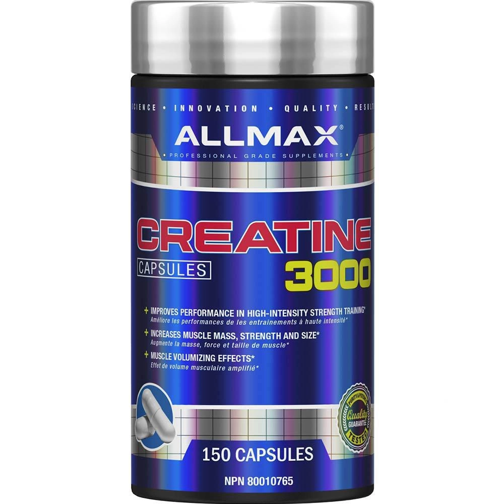 Allmax Creatine 3000 Capsules 150 CAPSULES - CTC Health