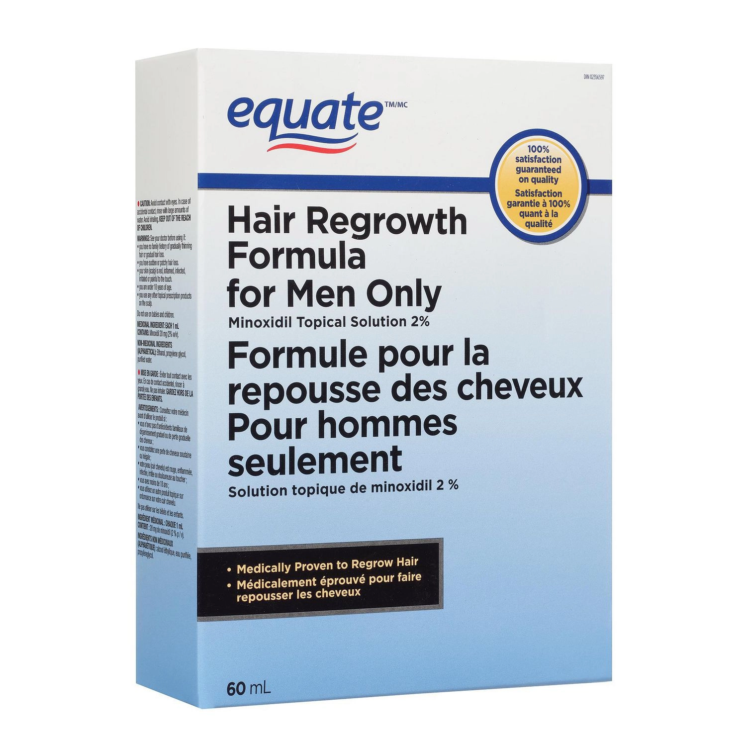 Hair Regrowth Formula for Men Only - Minoxidil Topical Solution 2% 60 ...